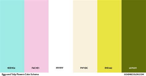 Eggs And Tulip Flowers Color Scheme Cream