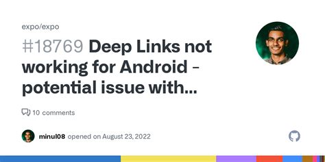Deep Links Not Working For Android Potential Issue With Intentfilters