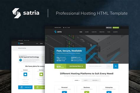 satria professional hosting html template download for wordpress