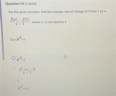 solved question 14 1 ﻿point for the given function find