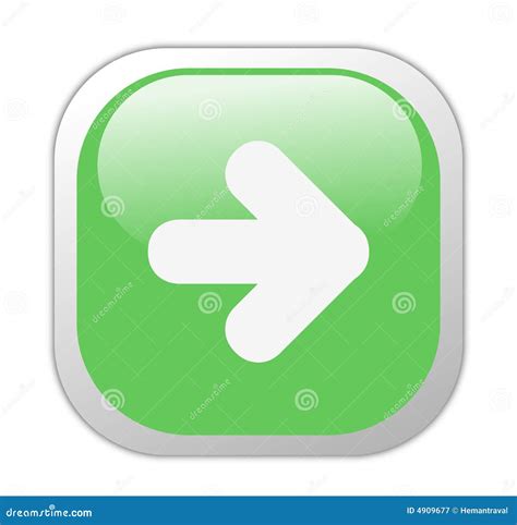 Glassy Green Square Next Icon Stock Illustration Illustration Of