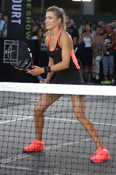 Eugenie Bouchard Nikes Nyc Street Tennis Event In New York City