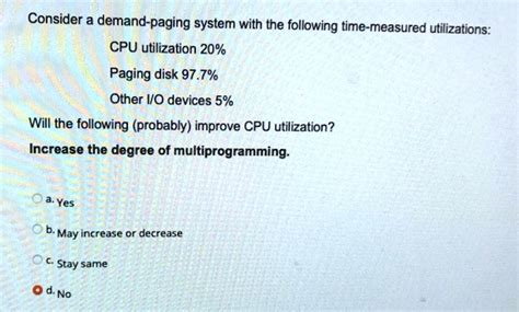 Consider A Demand Paging System With The Following Time Measured
