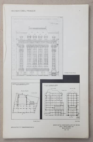 Constructiuni De Emil Prager Mapa Cu Planse Prezinta Lucrarile La Care Emil Prager A Fost