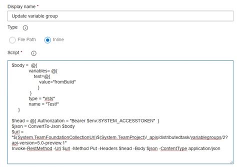 Azure Devops Is There A Way To Set Variables In Variable Groups Stack Overflow