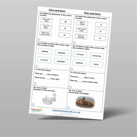 Year 3 Days And Hours Varied Fluency Resource Classroom Secrets