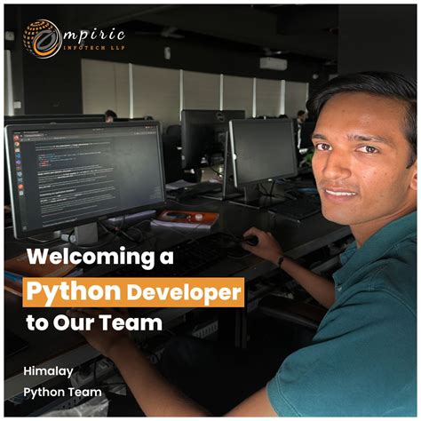 Welcome Newteammember Pythondevelopment Empiricinfotech Teamexpansion Newteammate