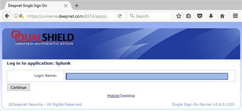 test authentication [splunk] dualshield mfa platform deepnet