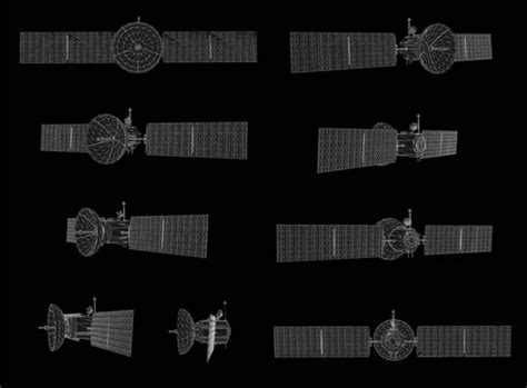Vector Set Communications Satellite Earth Orbit Space Technology Future Stock Vector By