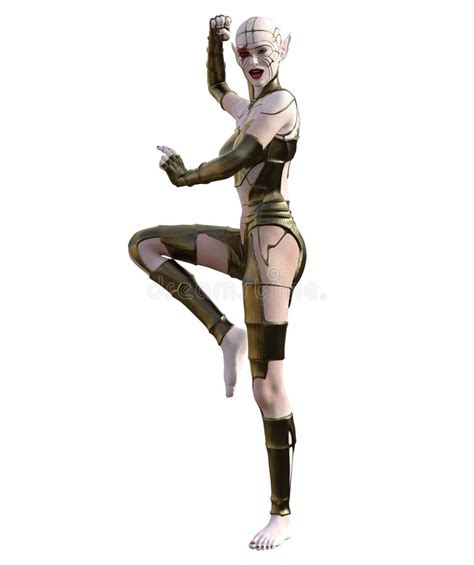 D Illustration Of A Female Elf Warrior Stock Illustration Illustration Of Makeup Fantasy