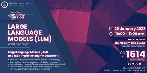 Large Language Models LLM What Are They MUIC Mahidol University International College