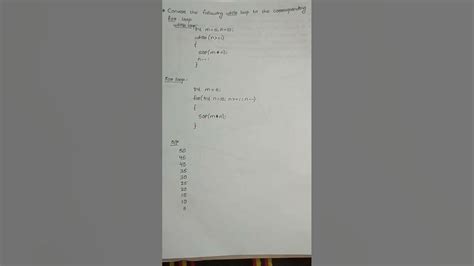 convert while loop to corresponding for loop loop while for interview