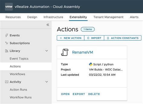 Build And Rename VMs With VMware VRA