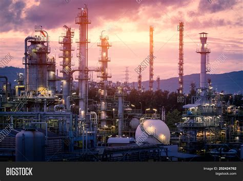 Gas Refinery Plant On Image And Photo Free Trial Bigstock