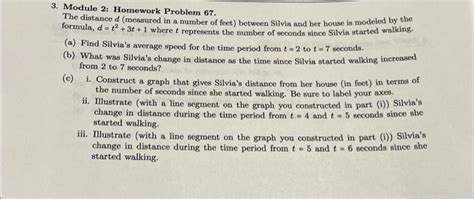 Solved 3 Module 2 Homework Problem 67 The Distance D