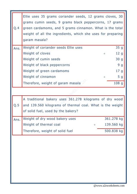 A2zworksheetsworksheet Of Class Iv Maths Addition 03 Addition Maths