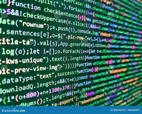 Digital Binary Data On Computer Screen Coworkers Team In Modern Office