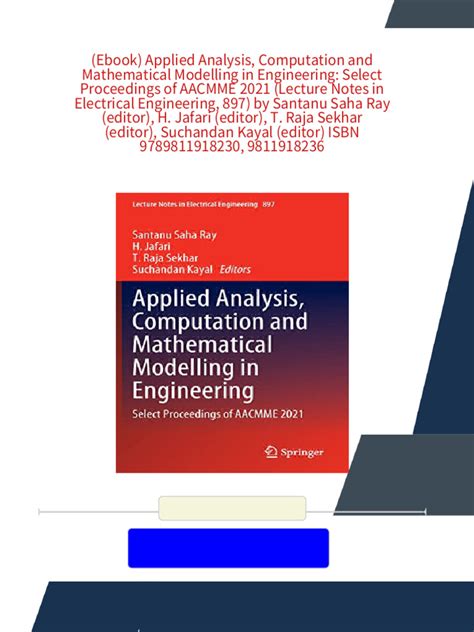 Ebook Applied Analysis Computation And Mathematical Modelling In