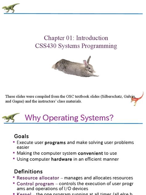 Chapter 01 Introduction Css430 Systems Programming Pdf Operating System Input Output