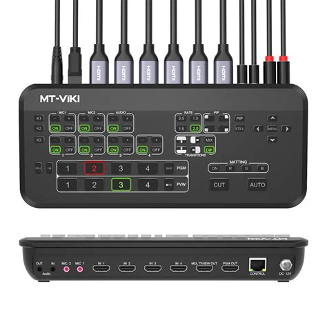 HDMI Live Stream Switcher With Multi View Preview Output Audio Mixer Multi Cam Video Mixer