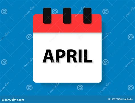 April Calendar Design Stock Vector Illustration Of Date