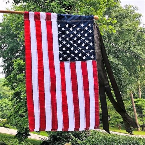 Anley Half Mast Mourning Ribbon Nylon Flag Mourning Streamer Aflagpole