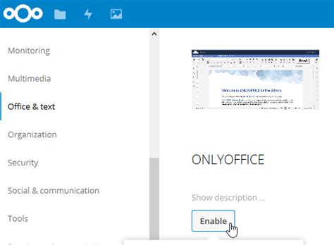 Howto Install Onlyoffice Document Server As Nextcloud App Howto Nethserver Community
