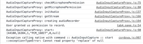 ionic 4 browser audio input doesn t work · issue 95 · edimuj cordova