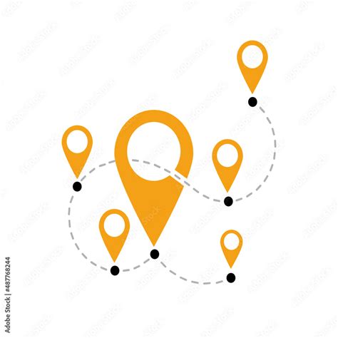 Path Icon With Multiple Marks Vector Illustration Stock Vector Adobe