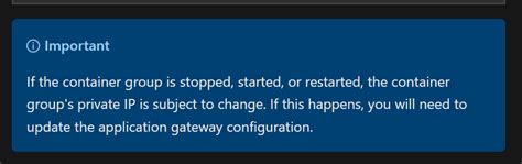 Static Private Ip For Azure Container Instance Microsoft Qanda