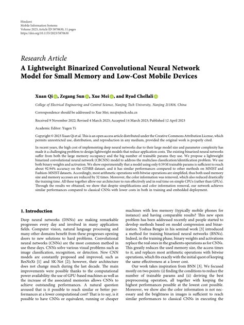Pdf A Lightweight Binarized Convolutional Neural Network Model For