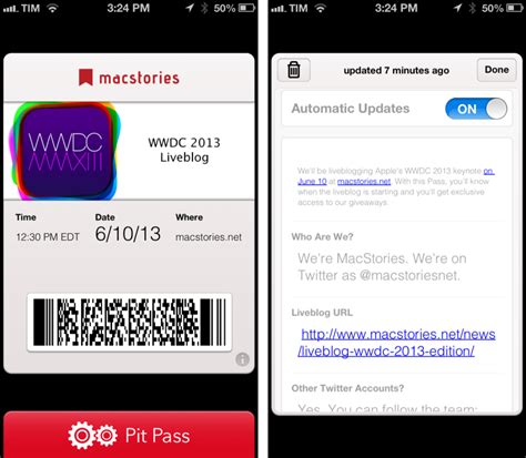 Kick Off Wwdc 2013 With Macstories Passbook Pass Macstories