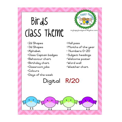 Cute Bird Class Theme • Teacha
