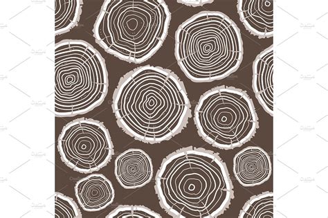 Tree Rings Trunk Pattern Graphic Patterns ~ Creative Market