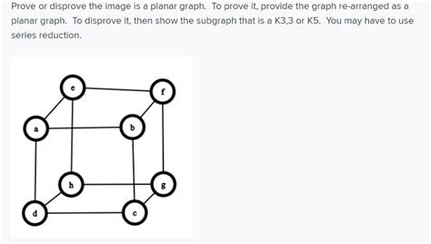 Solved Prove Or Disprove The Image Is A Planar Graph To Chegg