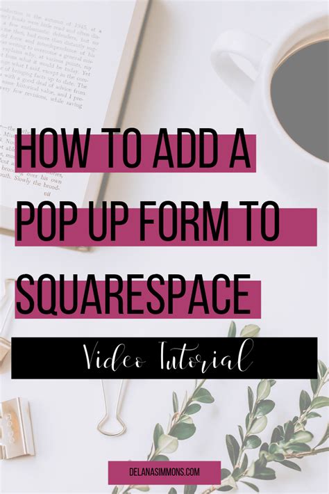Squarespace Pop Up Form