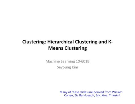 PPT Clustering Hierarchical Clustering And K Means Clustering PowerPoint Presentation
