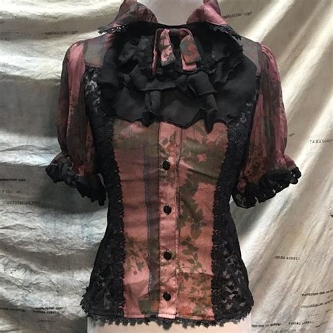 Frill Lace Back Jabot Blouse By Hnaoto