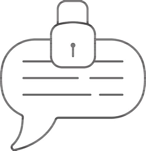 Lock Message Flat Icon In Black Stroke Vector Art At Vecteezy