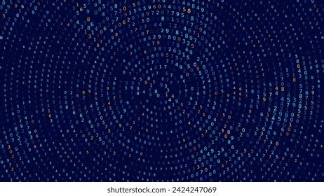 Abstract Numbers Matrix Background Binary Computer Stock Vector Royalty Free