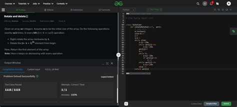 Geekstreak2024 Geekstreak2024 Geeksforgeeks Deutschebank Problemsolving Codingchallenge