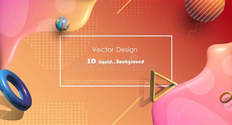 Illustration Abstract Dynamic Liquid Fluid Shape Gradient Color