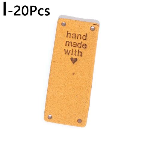 20pcs Soft Suede Labels Handmade With Love Labels Vicedeal