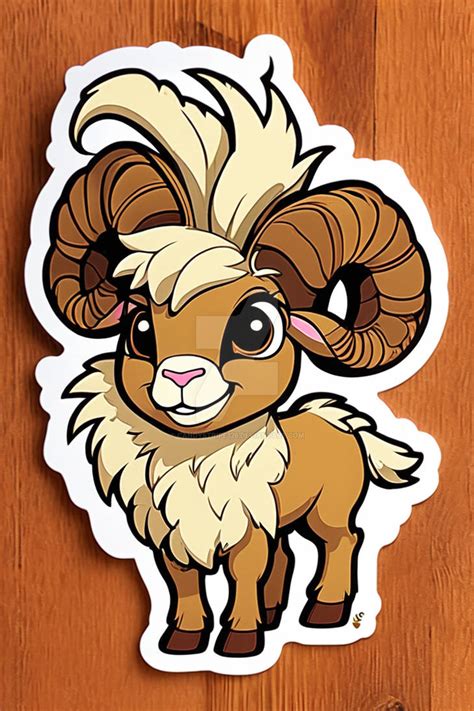 Ram Sticker With Fluffy Hair By Candystripe326 On Deviantart