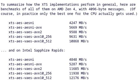 Linux 6 10 Aes Xts For Disk File Encryption As Much As ~155 Faster For