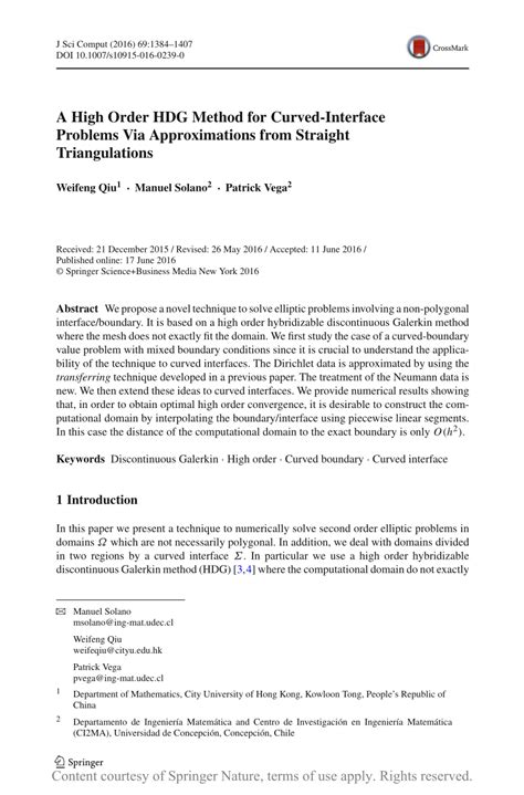 A High Order Hdg Method For Curved Interface Problems Via Approximations From Straight