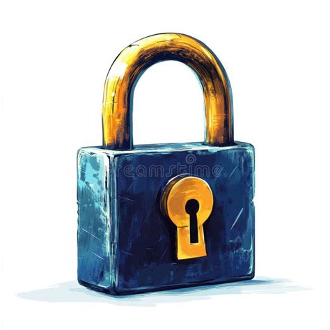 Adaptive Security Measures Visualize The Essence Of Protection With A Blue Padlock And A Golden