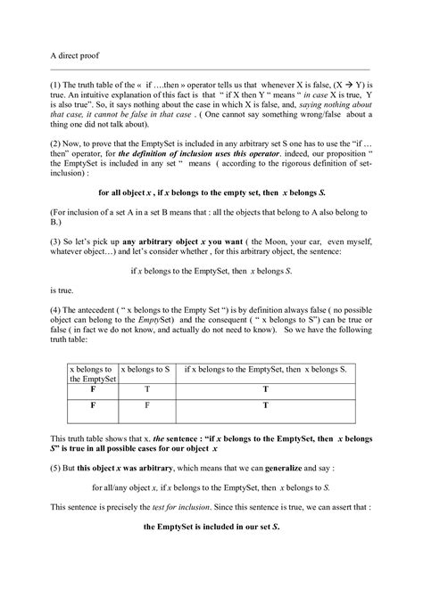 Elementary Set Theory Is The Null Set A Subset Of Every Set