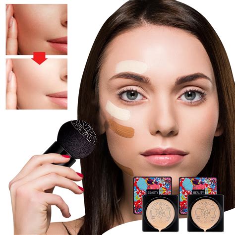 Concealer Brightening Cream Mushroom Sponge Applicator Oil Free Formula Buildable Coverage