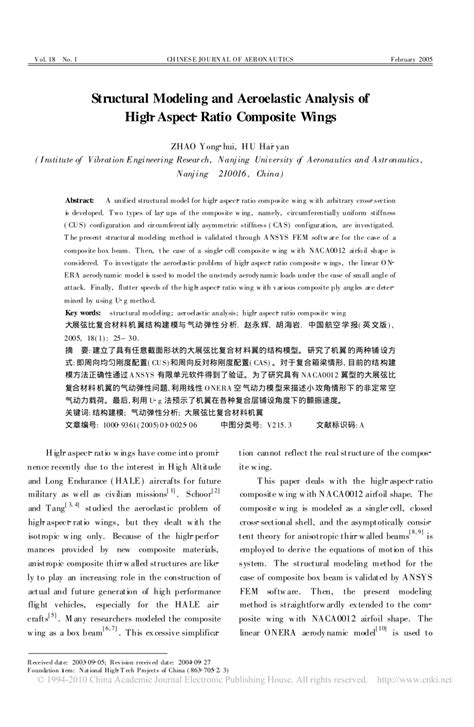 Pdf Structural Modeling And Aeroelastic Analysis Of High Aspect Ratio Composite Wings